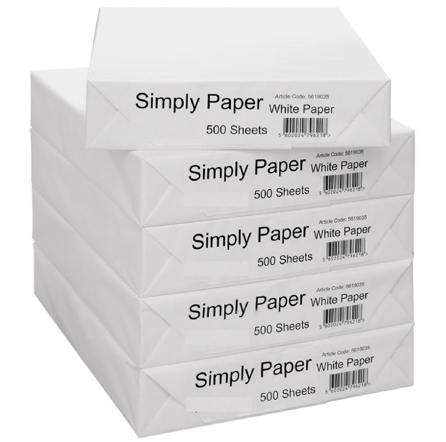 A4 WHITE PAPER PRINTER COPIER 1 2 3 4 5 REAMS OF 500 SHEETS PHOTOCOPY ...