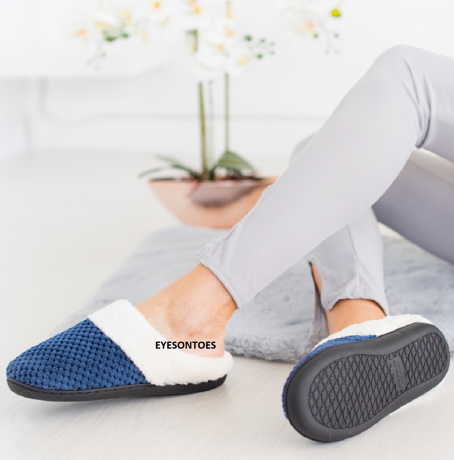 LADIES WOMENS WARM FAUX FUR LINED COMFY HARD SOLE OUTDOOR SLIPPERS ...