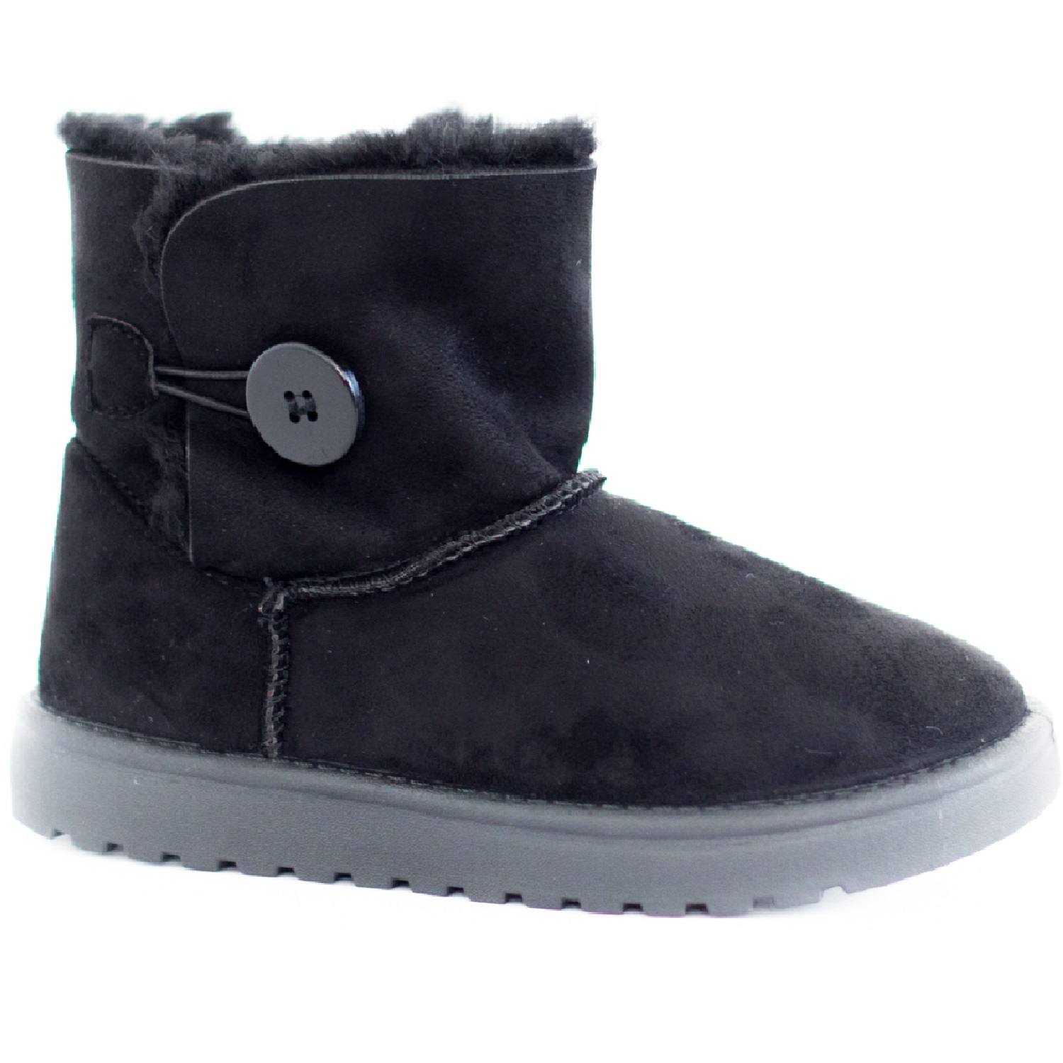 KIDS GIRLS CHILDREN WARM WINTER ANKLE FUR LINED GRIP SOLE SNUGG BOW ...