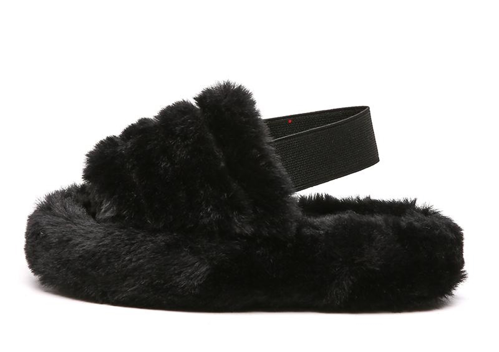 KIDS GIRLS CHILDRENS INFANTS FLUFFY SLIDERS FAUX FUR COMFY WINTER ...