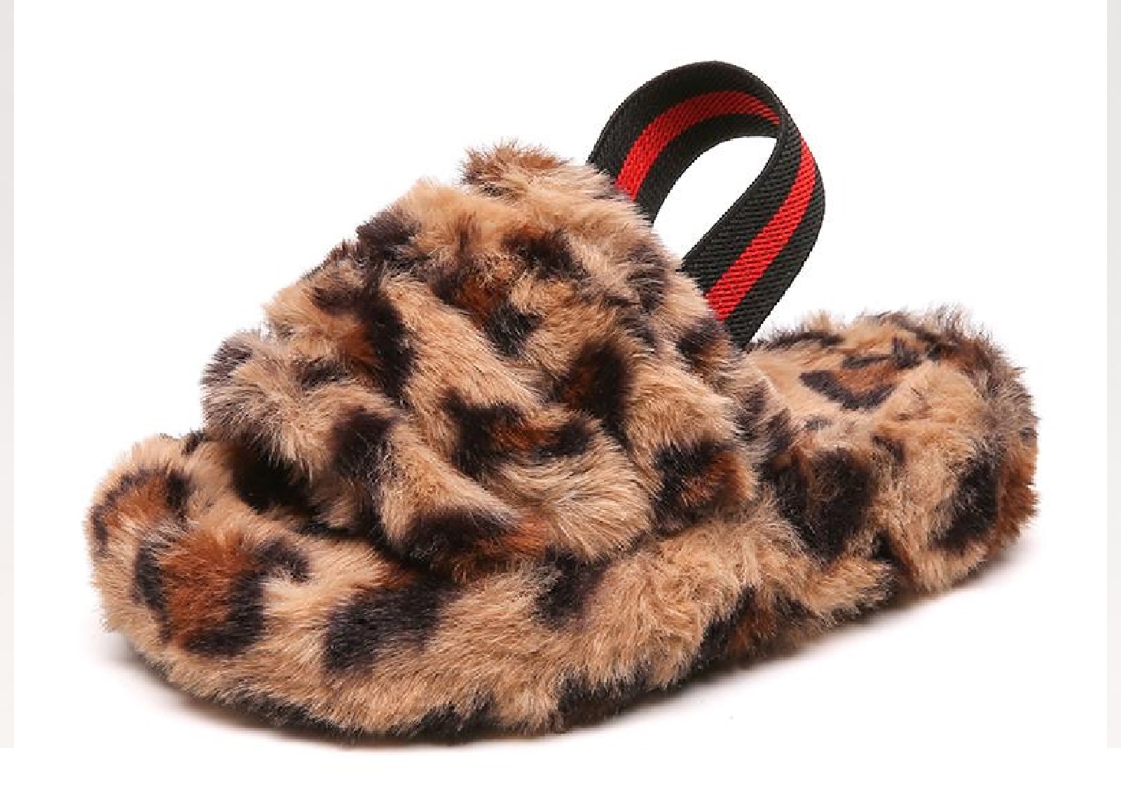 KIDS GIRLS CHILDRENS INFANTS FLUFFY SLIDERS FAUX FUR COMFY WINTER ...
