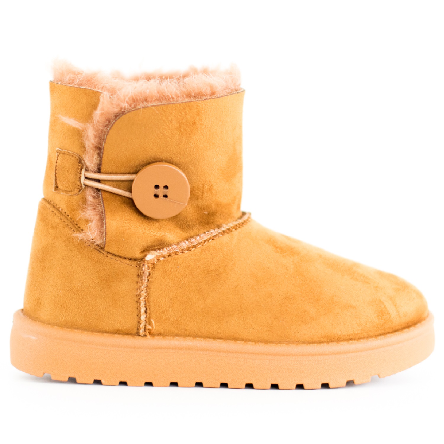 KIDS GIRLS CHILDREN WARM WINTER ANKLE FUR LINED GRIP SOLE SNUGG BOW ...