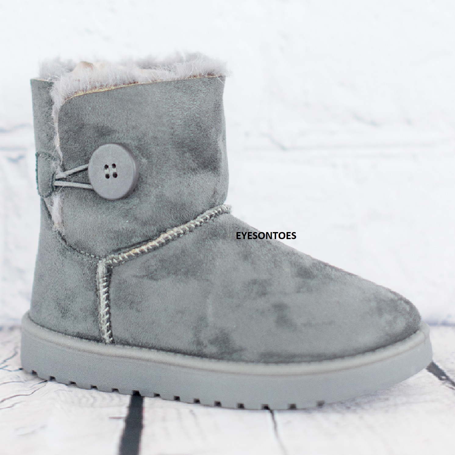 KIDS GIRLS CHILDREN WARM WINTER ANKLE FUR LINED GRIP SOLE SNUGG BOW ...