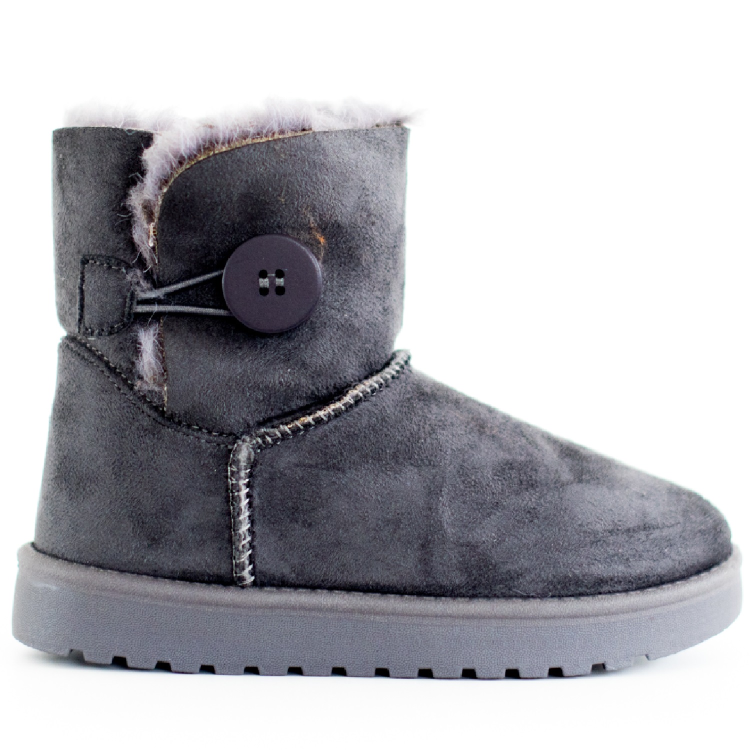 KIDS GIRLS CHILDREN WARM WINTER ANKLE FUR LINED GRIP SOLE SNUGG BOW ...