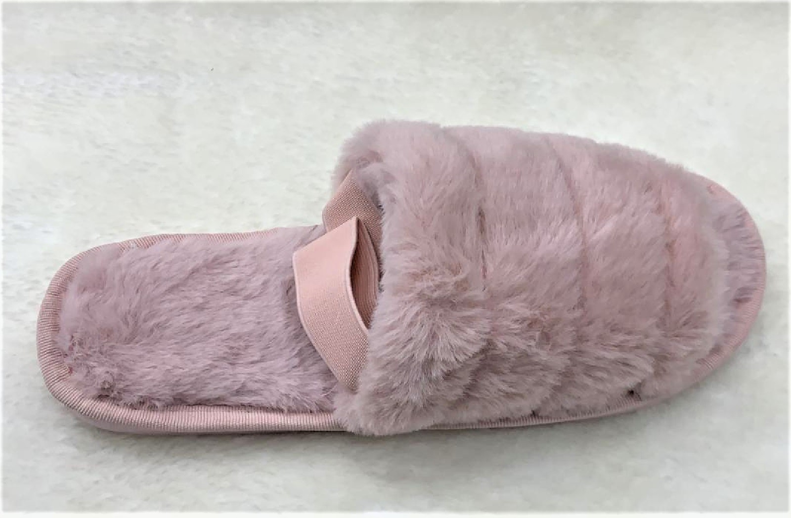 KIDS GIRLS CHILDRENS INFANTS FLUFFY SLIDERS FAUX FUR COMFY WINTER ...