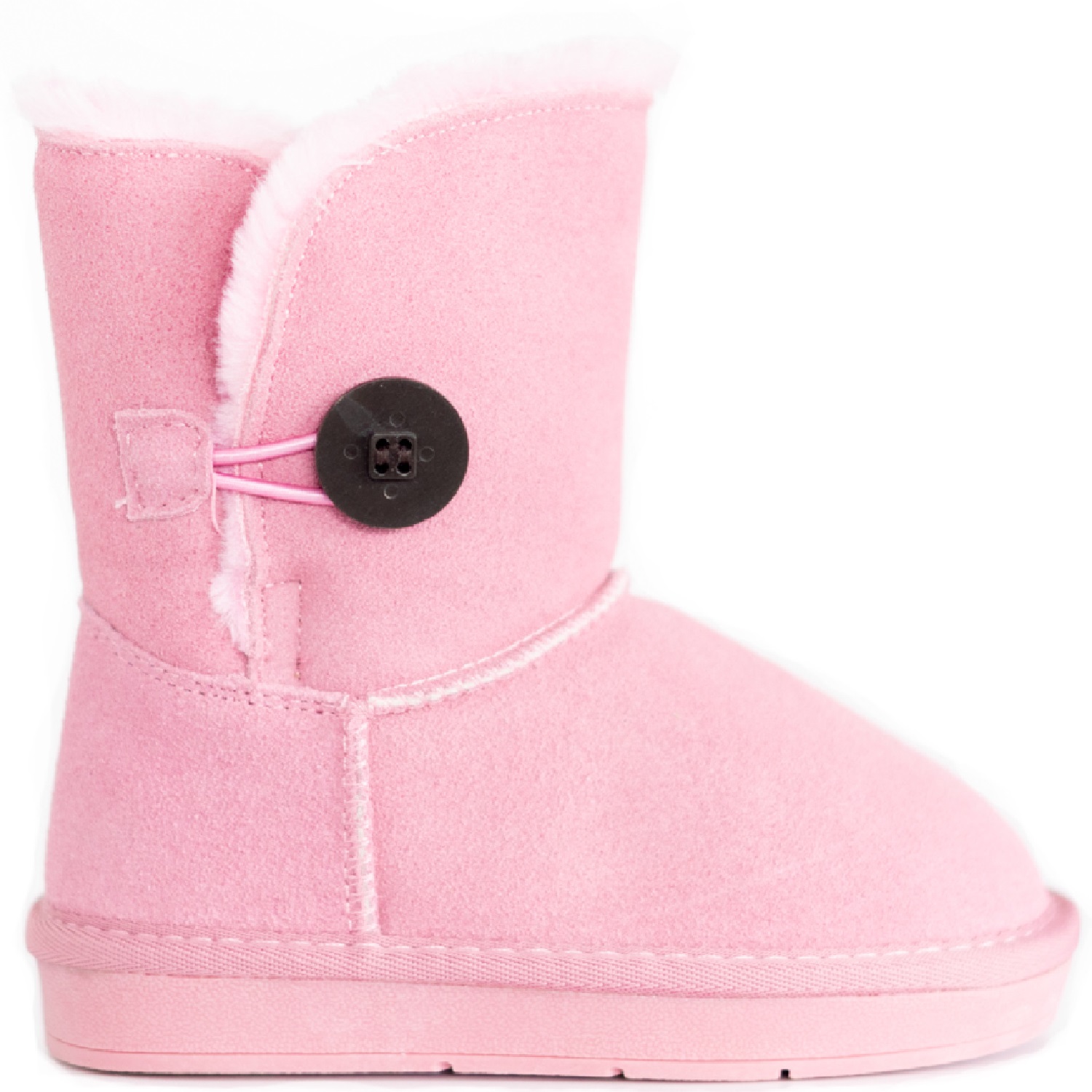 KIDS GIRLS CHILDREN WARM WINTER ANKLE FUR LINED GRIP SOLE SNUGG BOW ...