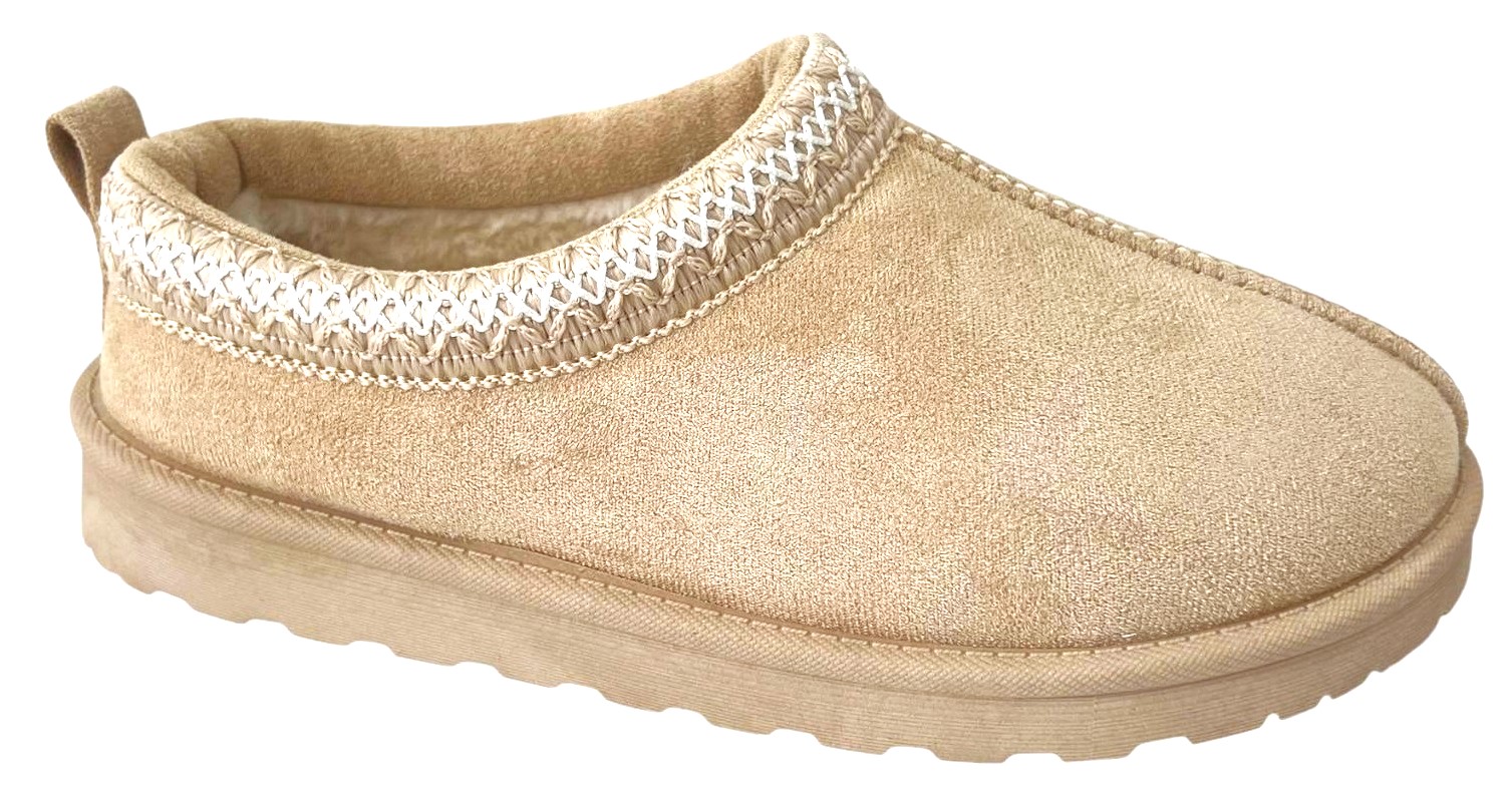 LADIES WOMENS WARM FAUX FUR LINED IN OUT DOOR SLIPPERS SHOES SLIPPERS ...
