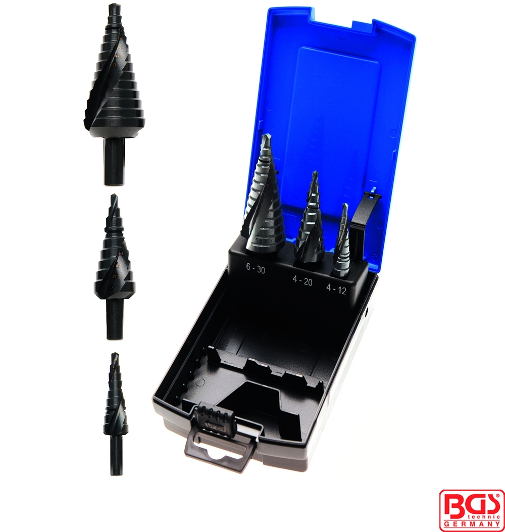 BGS Tools Step Drill Set 4-30mm 1945 | eBay