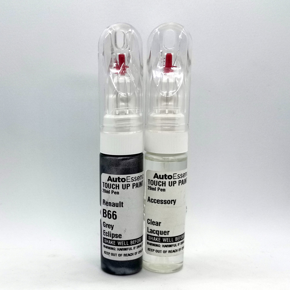 TOUCH UP PEN FOR RENAULT B66 GREY ECLIPSE PAINT 20ML PAINT BOTTLE PEN ...
