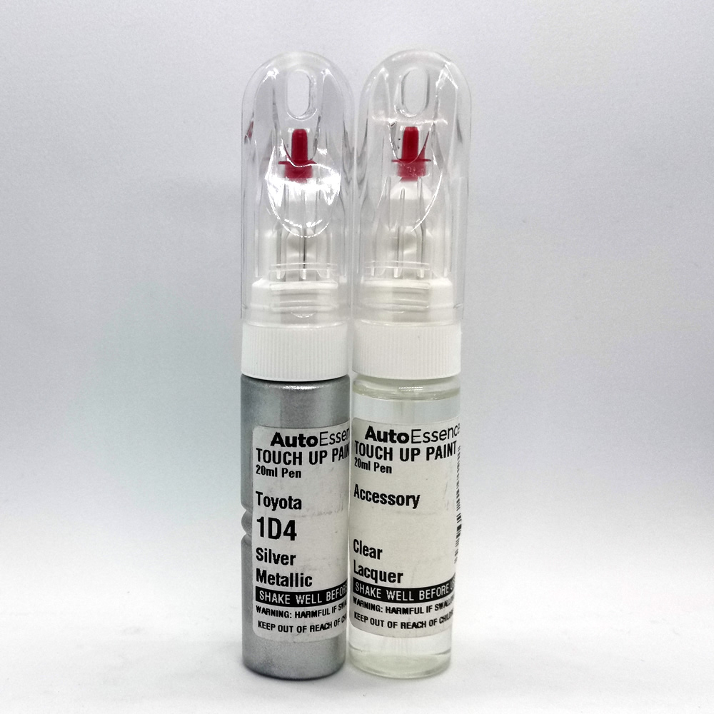 TOUCH UP PEN FOR TOYOTA 1D4 SILVER METALLIC PAINT 20ML PAINT BOTTLE PEN ...