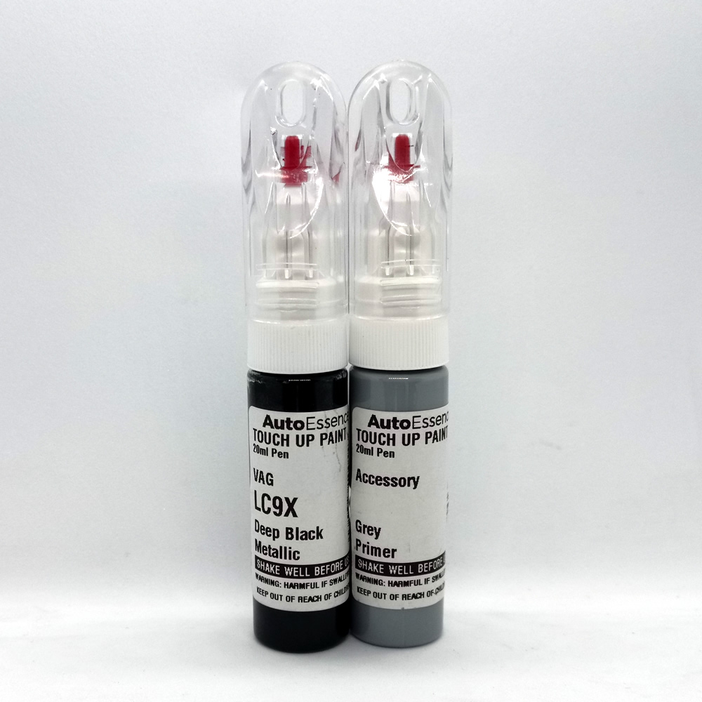 VW DEEP BLACK LC9X TOUCH UP PEN BOTTLE BRUSH REPAIR PAINT PASSAT POLO ...