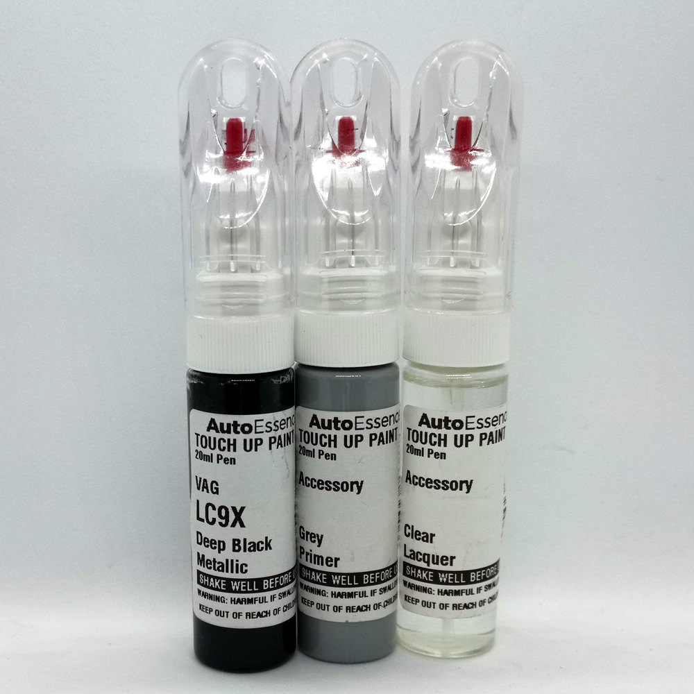 VW DEEP BLACK LC9X TOUCH UP PEN BOTTLE BRUSH REPAIR PAINT PASSAT POLO ...
