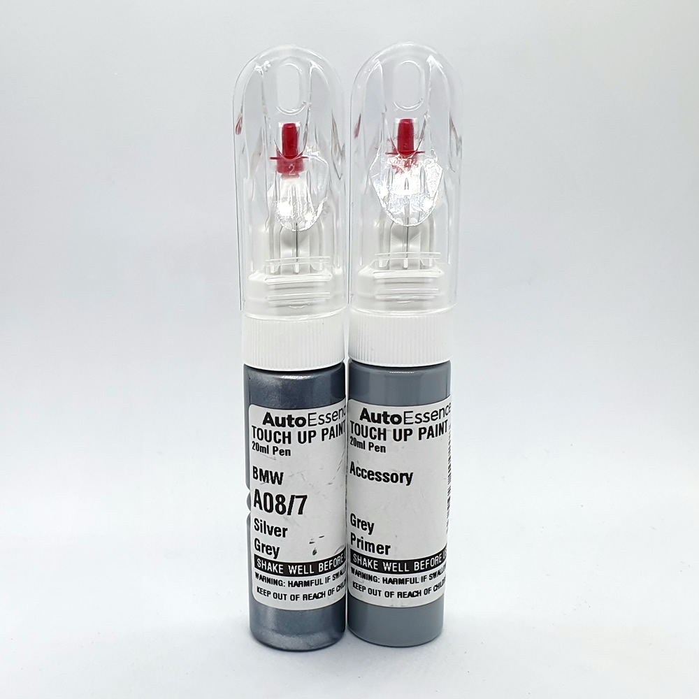 BMW A08/7 SILBERGRAU METALLIC TOUCH UP PAINT PEN BRUSH 1 3 5 7 8 SERIES ...