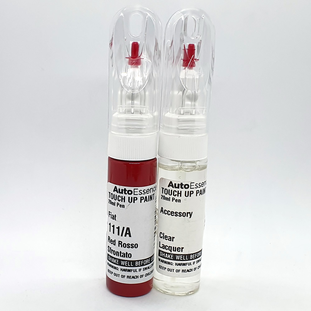 FIAT 111 A RED ROSSO SFRONTATO TOUCH UP PEN REPAIR KIT PAINT WITH BRUSH ...