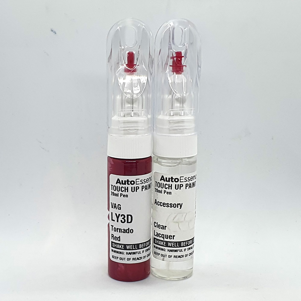 VW TORNADO RED LY3D PAINT TOUCH UP PEN 20ML GOLF POLO UP PASSAT TIGUAN ...
