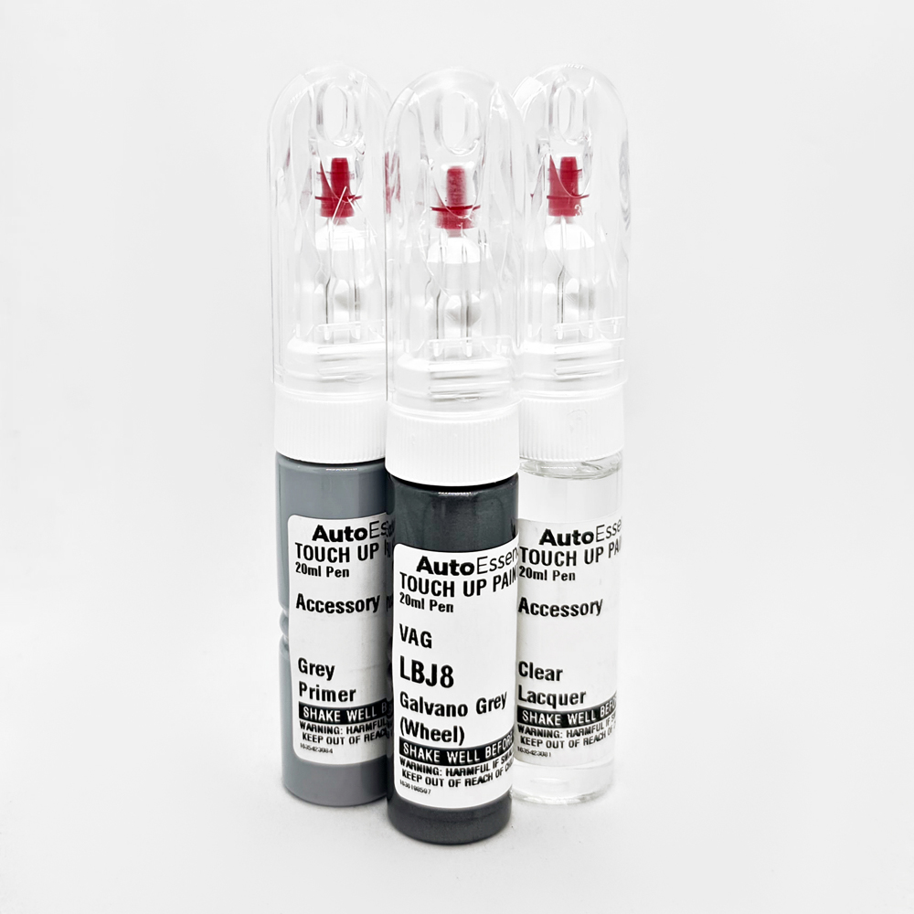 PAINT TOUCH UP PEN FOR VW LBJ8 GALVANO GREY (WHEEL) 20ML REPAIR SCRATCH ...