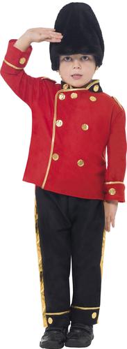 Busby Guard English Soldier Children Boys Smiffys Fancy Dress Costume ...