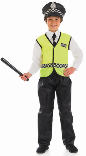 Police Cop Officer Boys Fancy Dress Emergency Services Uniform ...