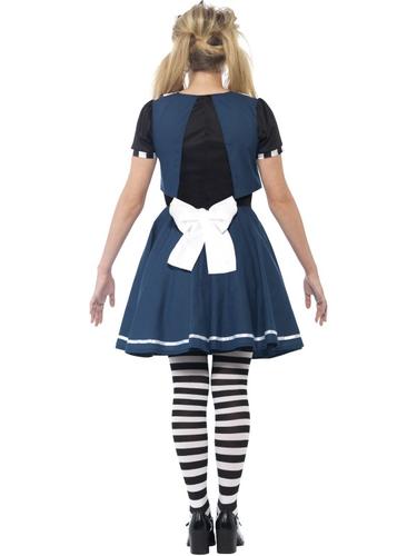 Dark Alice Ladies Fancy Dress Wonderland Fairy Tale Adults Halloween ...