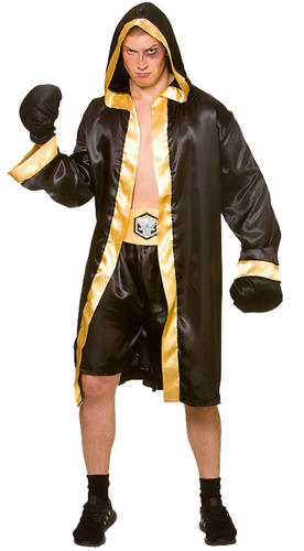 Boxer Adults Fancy Dress Sports Knockout Champion Wrestler Fighter ...