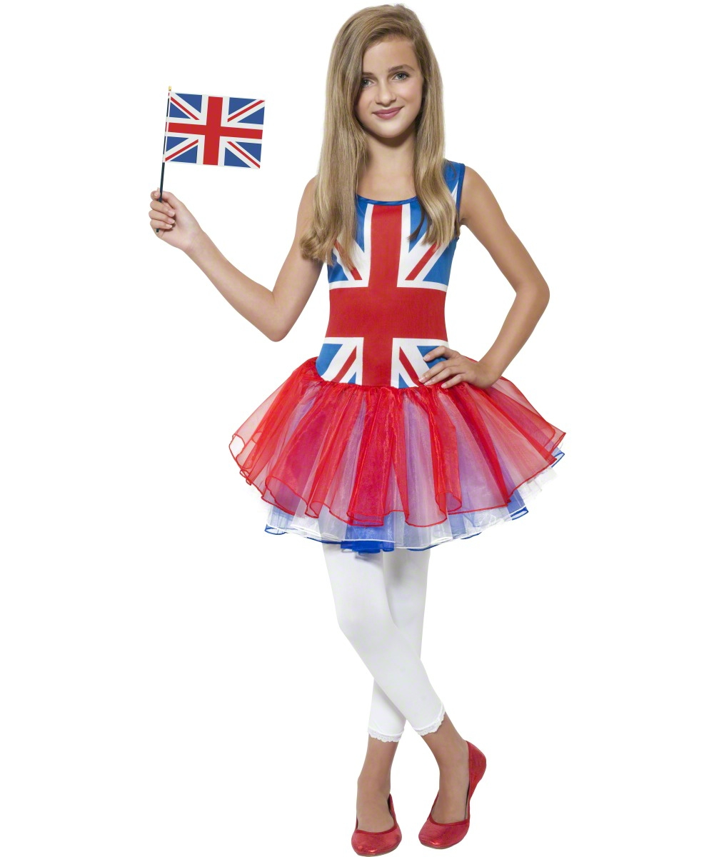 Girls Union Jack Tutu British Diamond Jubilee Fancy Dress Costume | eBay