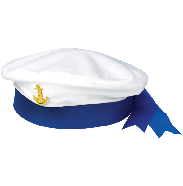 Sailor Hat Adults Fancy Dress Marine Navy Seaman Mens Ladies Costume ...