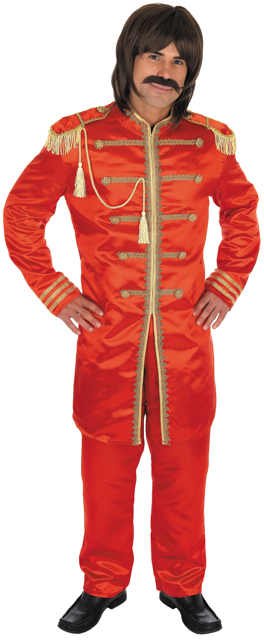 Red Pop Sergeant Pepper 1960s Beatles SGT Fancy Dress Mens 60s-70s ...
