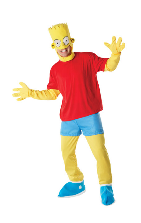 Bart Simpson Mens Fancy Dress TV Cartoon Character 1980s The Simpsons ...
