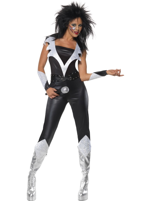 Rocker Kiss Glam Rock Fancy Dress Celebrity 70s Adult 1970s Costume ...