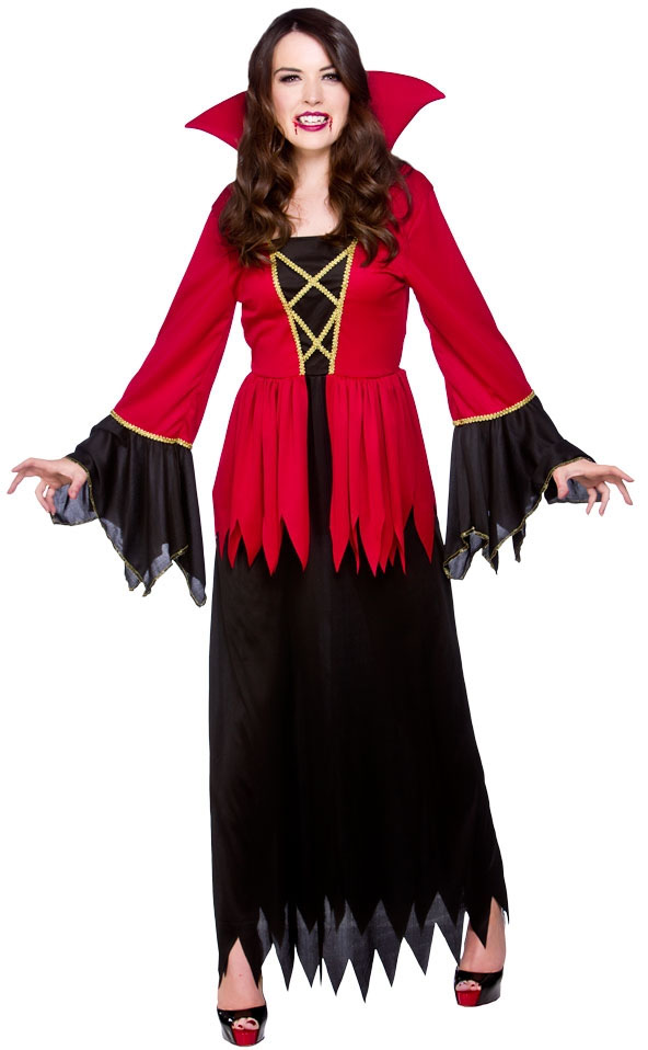 Vampiress Plus Size 26-28 Ladies Halloween Fancy Dress Halloween ...