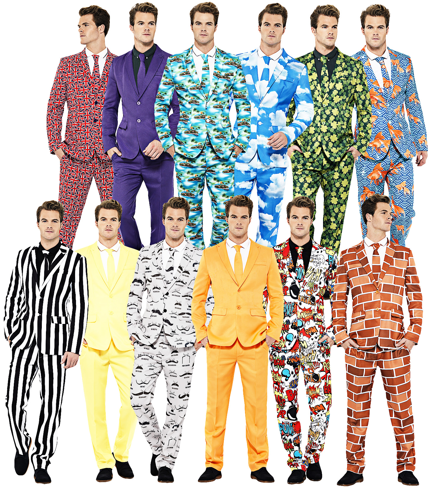 Stand Out Suits Mens Fancy Dress Fun Humour Comedy Adult Stag Party ...