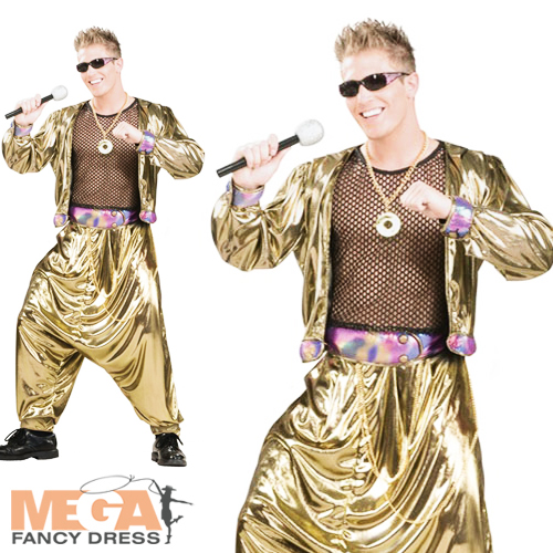 MC Hammer Rapper 1980s 90s Fancy Dress Pop Celebrity Singer Gold 80s ...