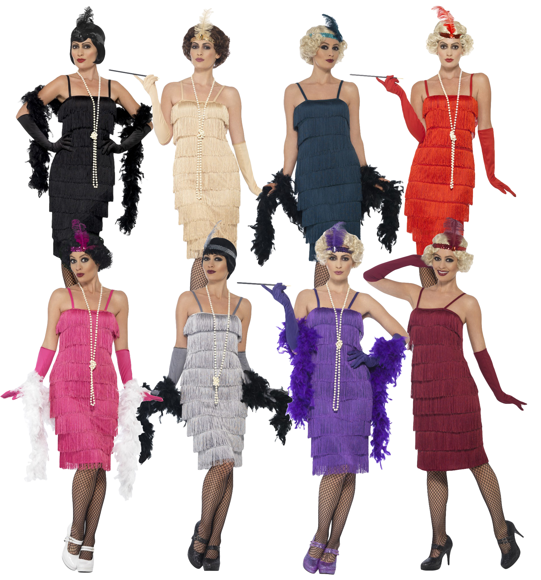 1920s Flapper Ladies Fancy Dress Charleston Jazz Dance Womens Adults ...