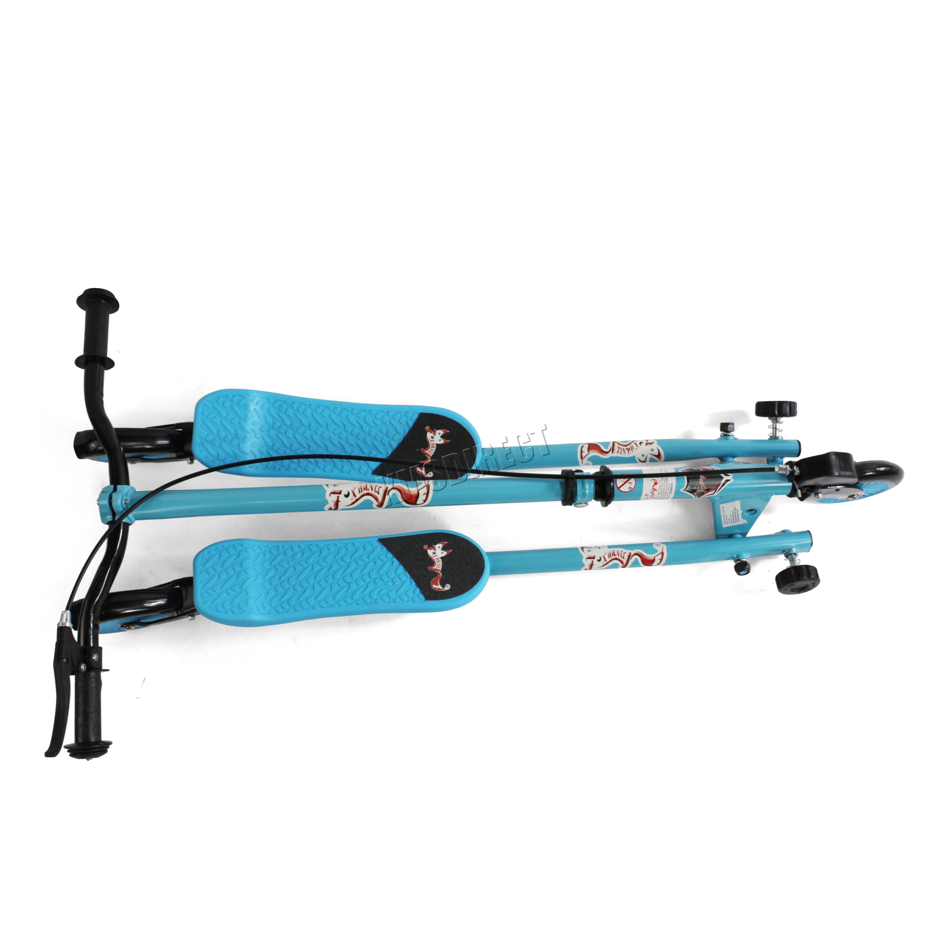 Blue 3 Wheel Mini Swing Tri Motion Slider Winged Push Scooter For Kids ...