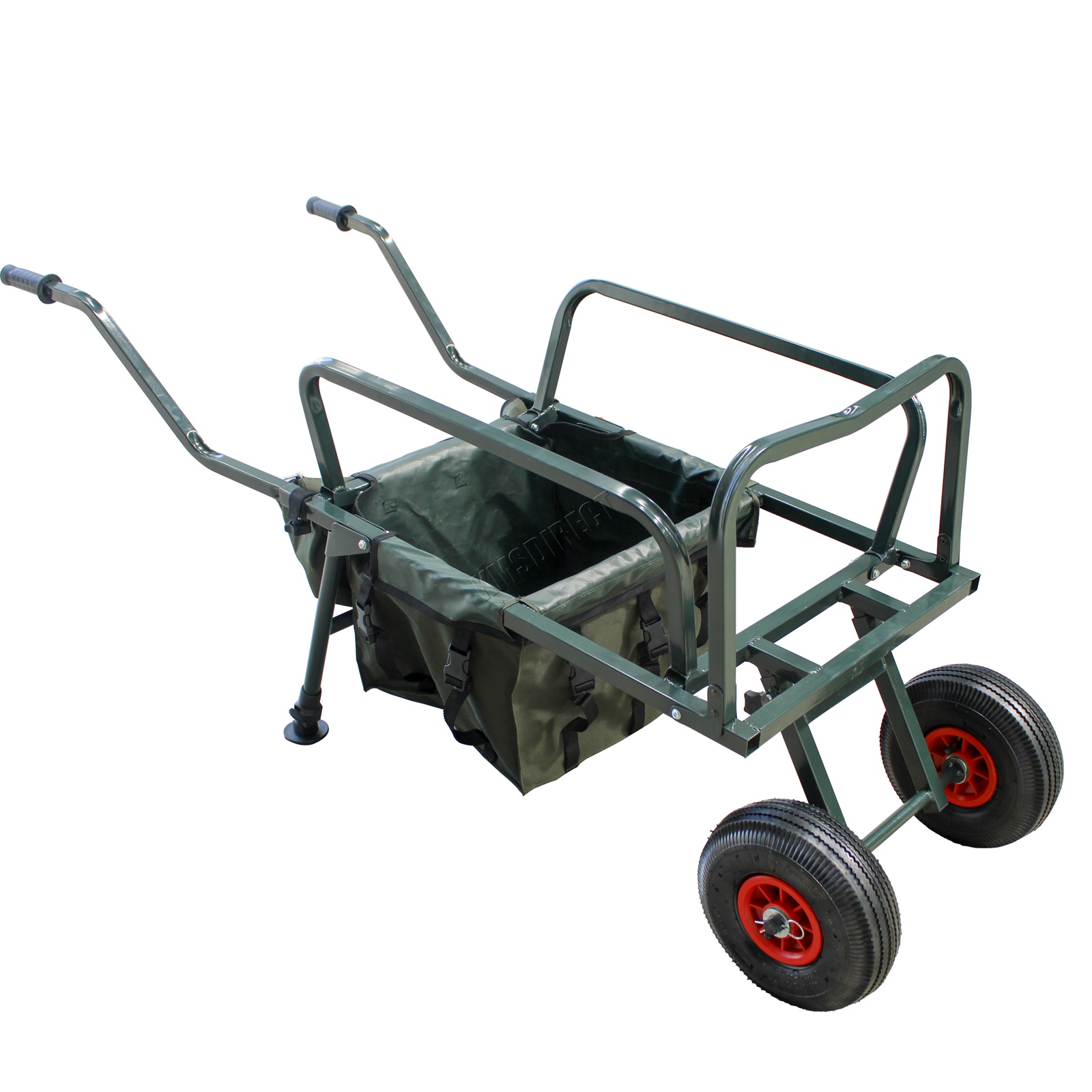 Fishing Trolley 2 Pneumatic Wheel Folding Barrow Cart with Bag ...