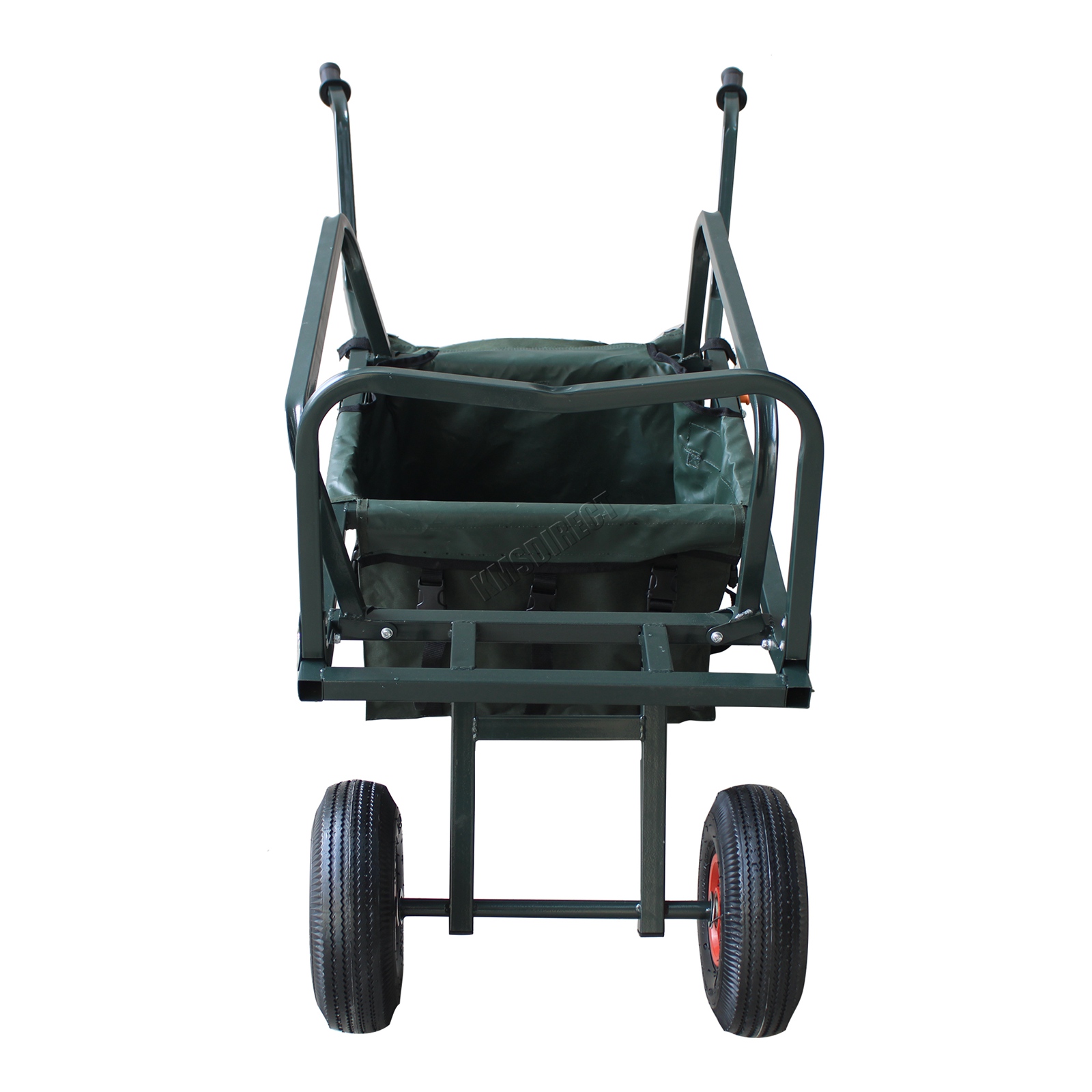 CARPZILLA Fishing Trolley 2 Pneumatic Wheel Folding Barrow Cart with ...