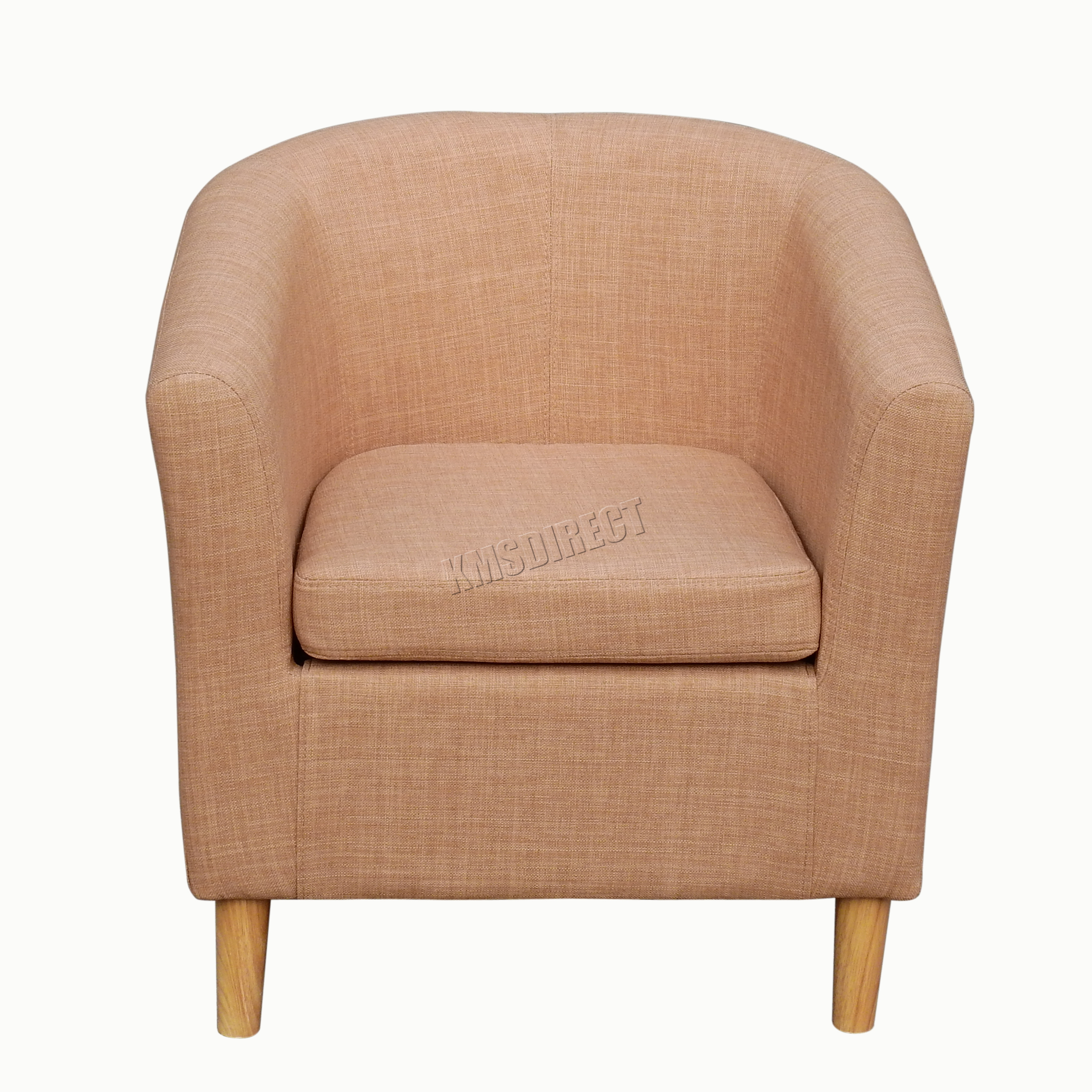 WestWood Linen Fabric Tub Chair Armchair Dining Living Room Lounge ...