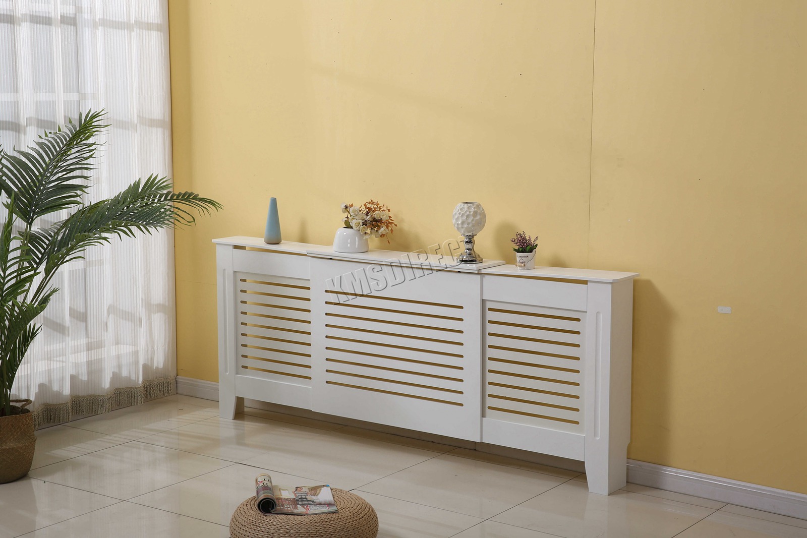 WestWood Radiator Cover - White Or Grey Wooden Radiator Wall Shelves ...