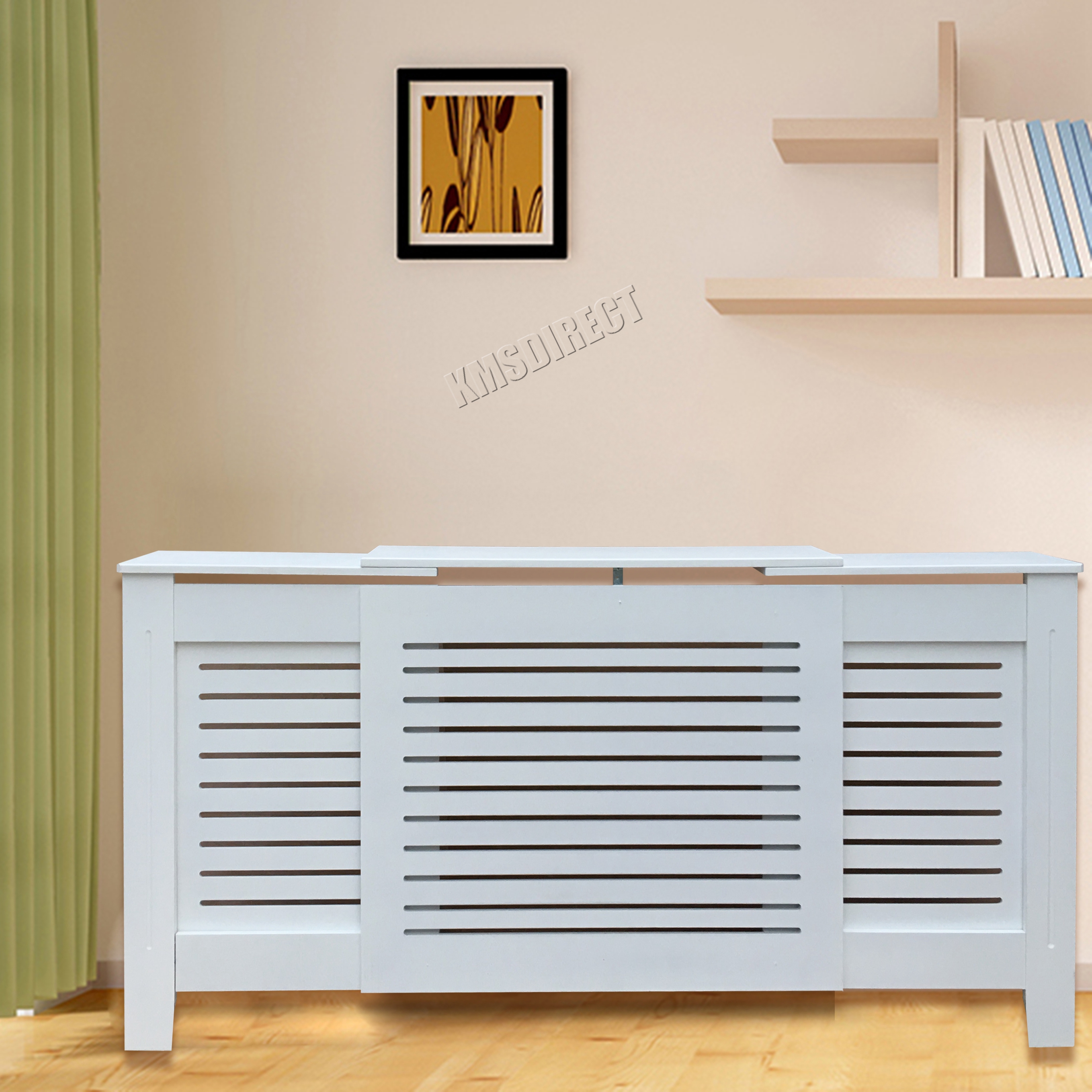 FoxHunter White Painted Radiator Cover Wall Cabinet Wood MDF ...