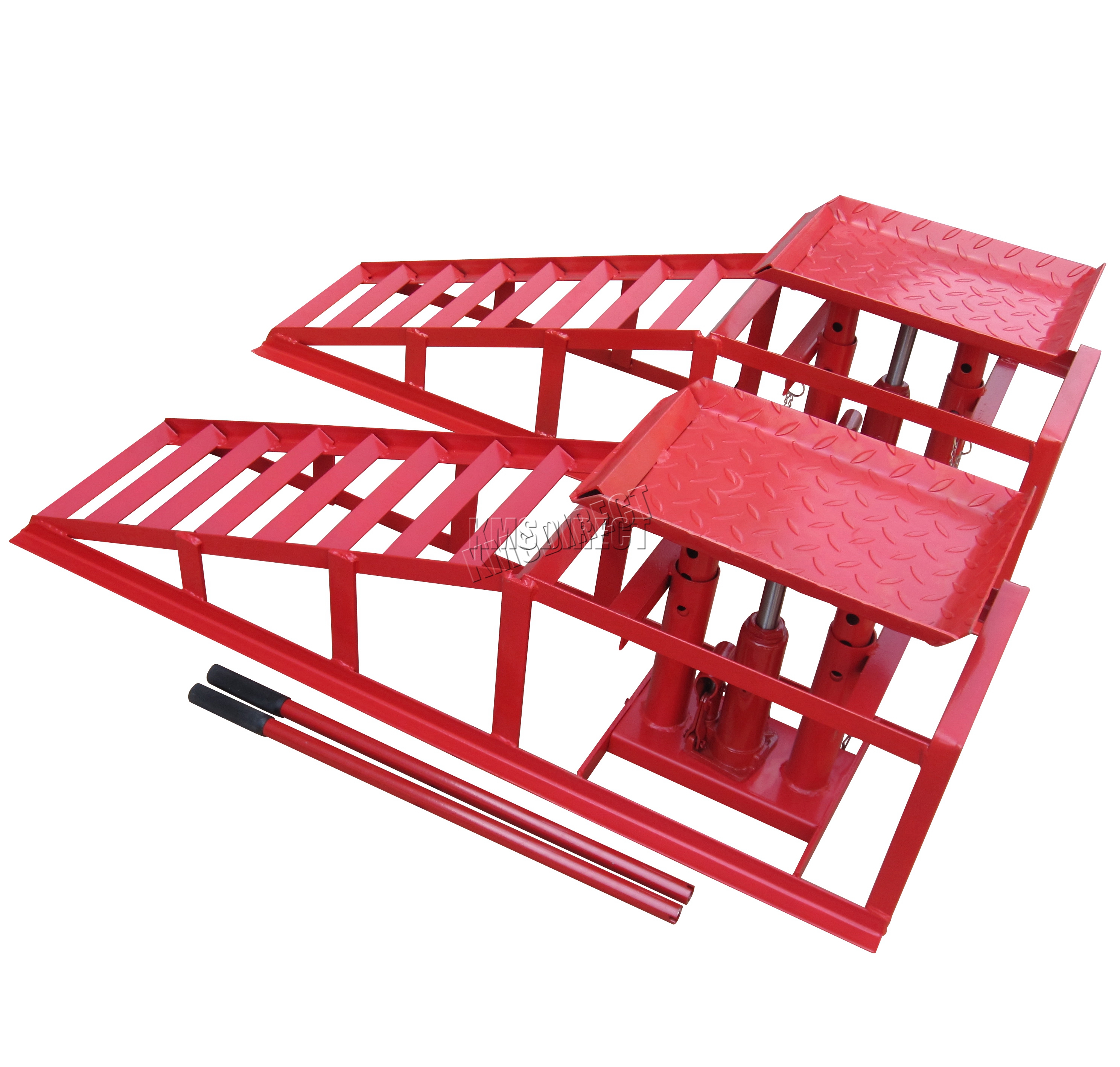 FoxHunter Vehicle Car Ramp Lift 2 Ton Hydraulic Jack Garage Heavy Duty ...