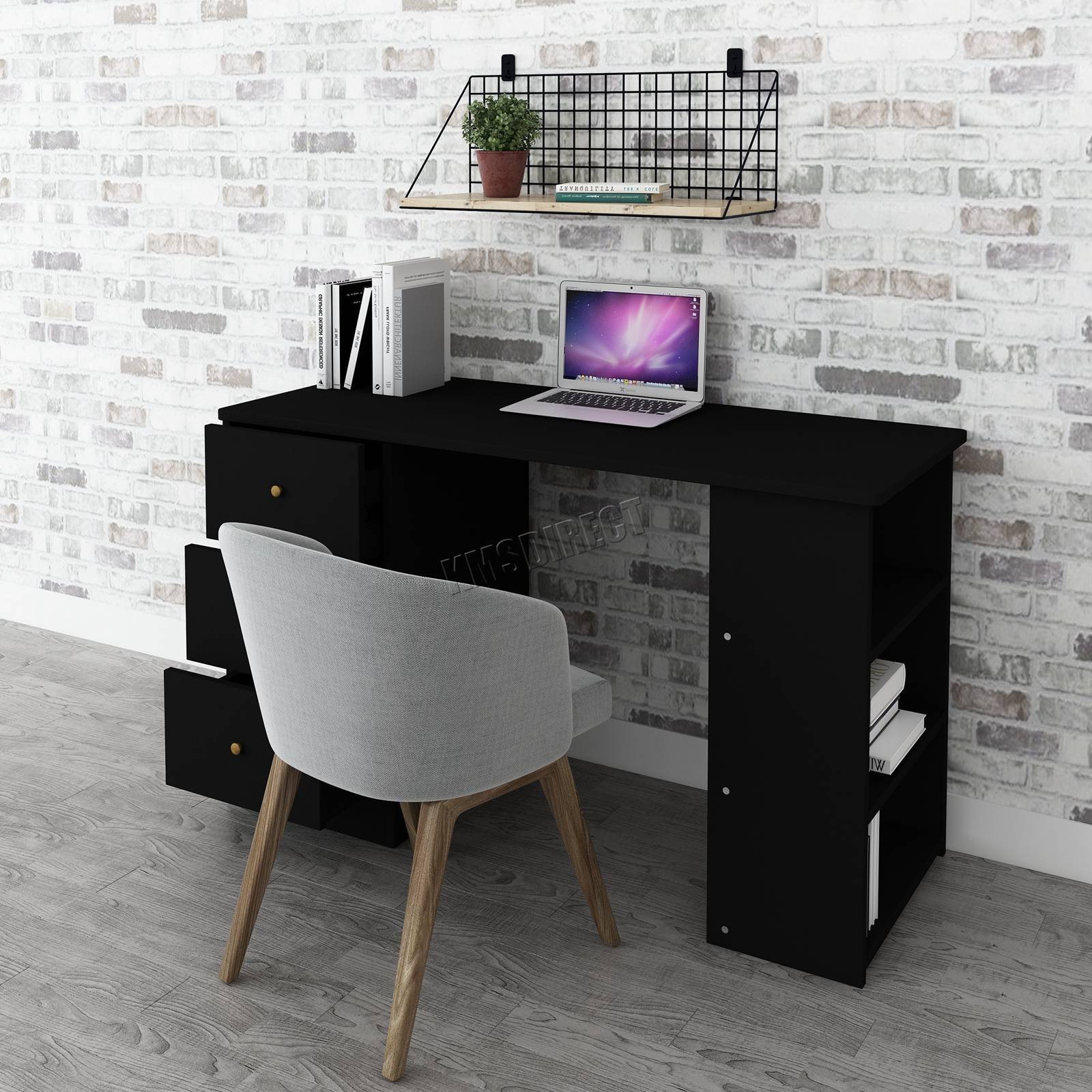 WestWood Computer Desk With 3 Drawers 3 Shelves PC Table Home Office ...