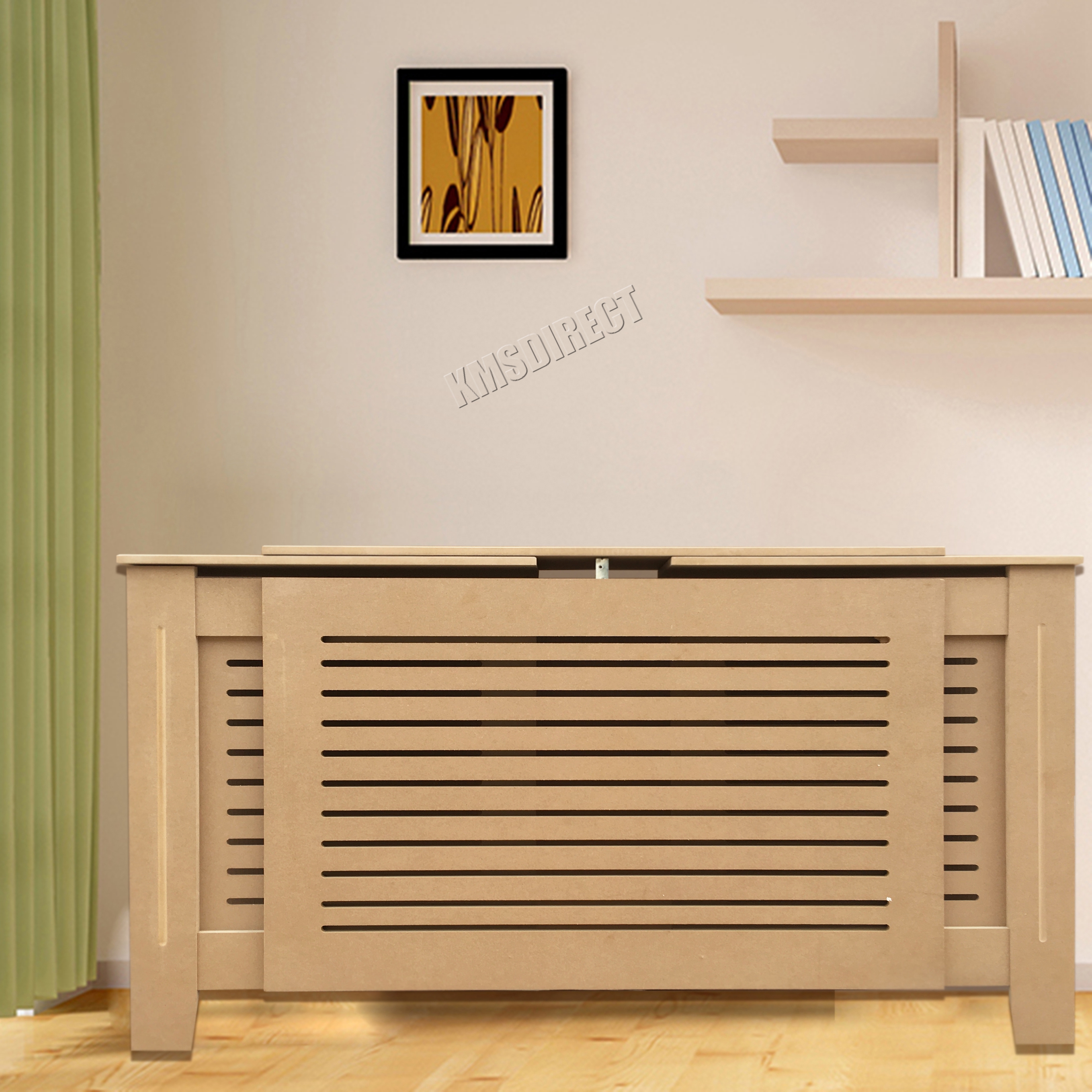 WestWood Radiator Cover - White Or Grey Wooden Radiator Wall Shelves ...