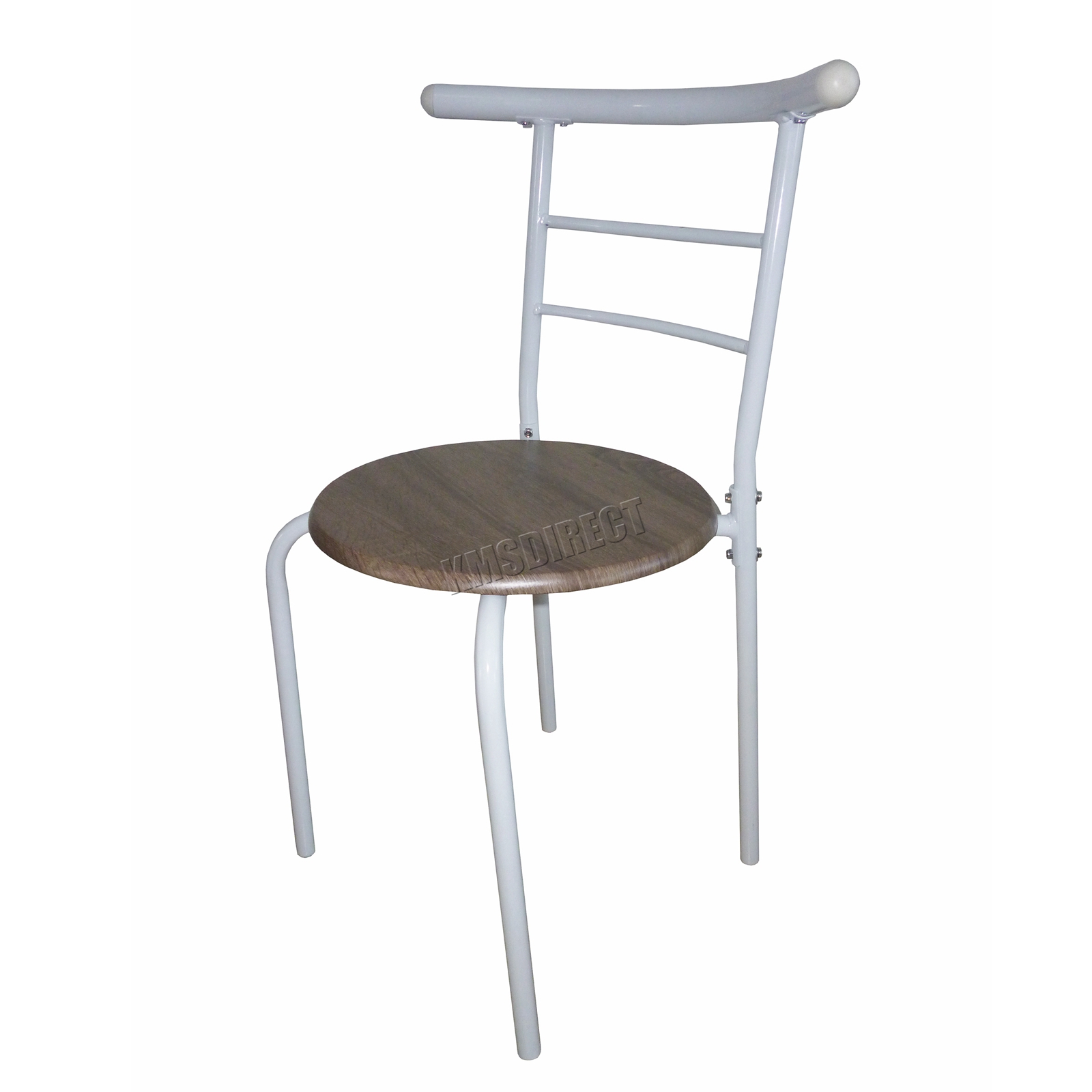 WestWood Dining Table 2 Chair Set Compact Breakfast Bar Metal MDF ...