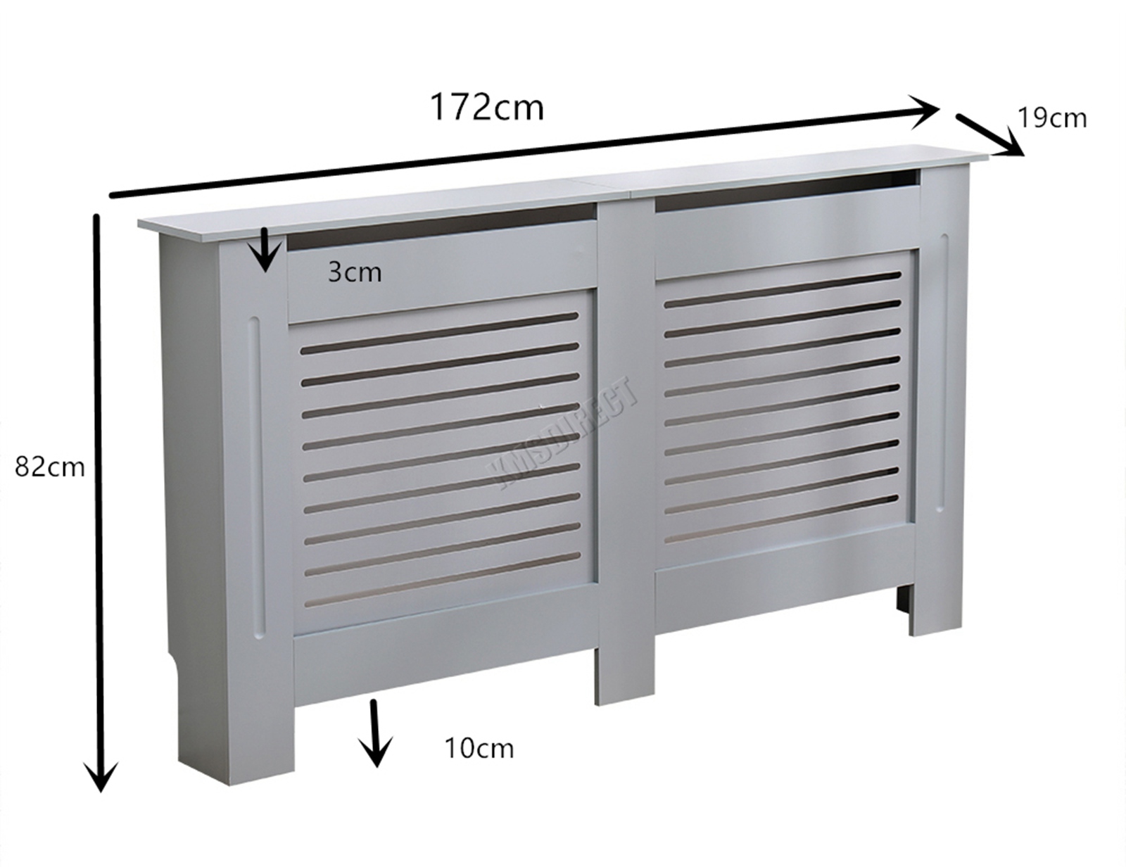 WestWood Radiator Cover - White Or Grey Wooden Radiator Wall Shelves ...