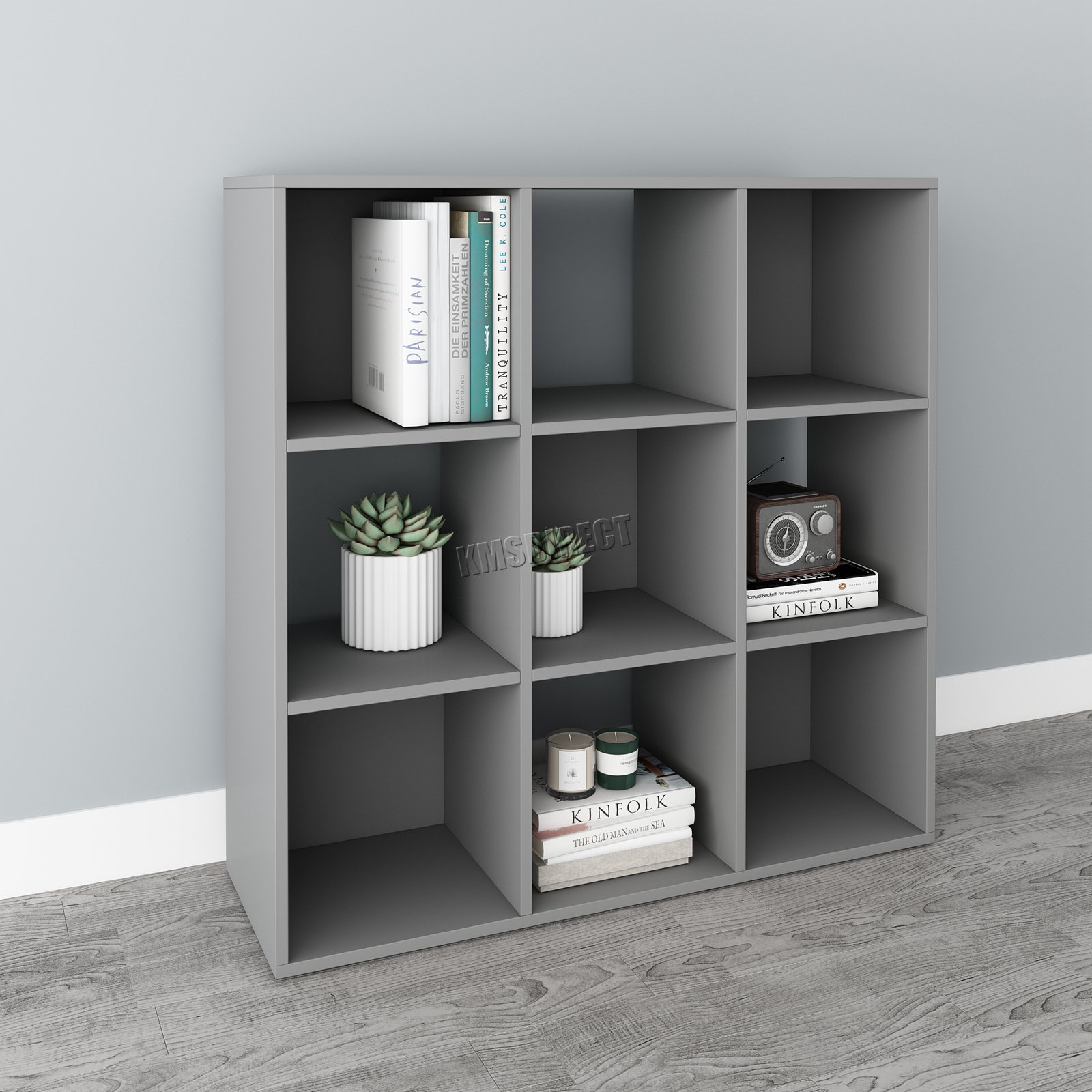 WestWood Bookshelf 3 Tier 9 Cube Bookcase Storage Display PB Shelving ...