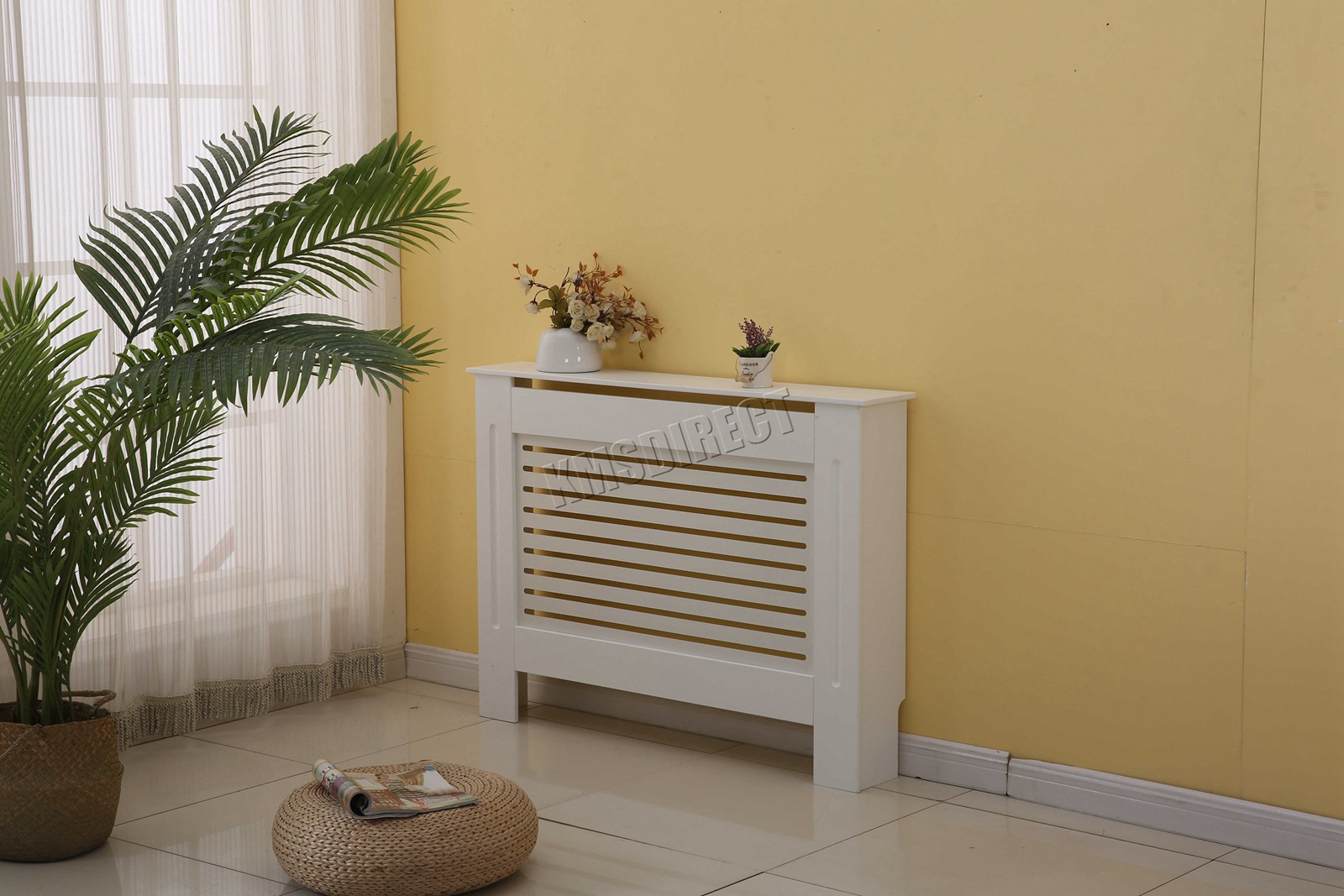 WestWood Radiator Cover - White Or Grey Wooden Radiator Wall Shelves ...