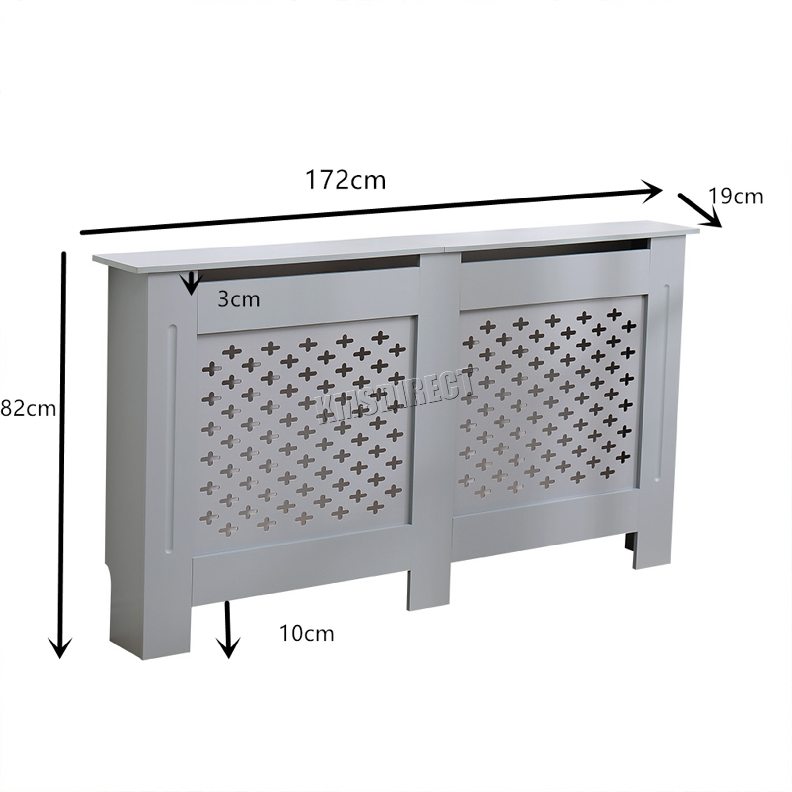 WestWood Radiator Cover - White Or Grey Wooden Radiator Wall Shelves ...