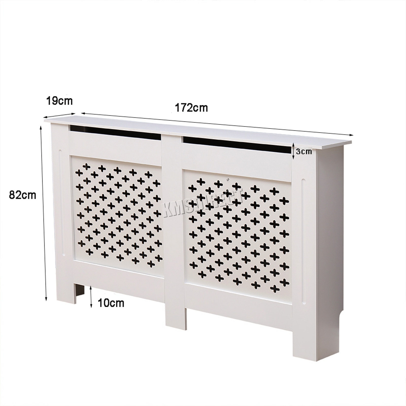 WestWood Radiator Cover - White Or Grey Wooden Radiator Wall Shelves ...