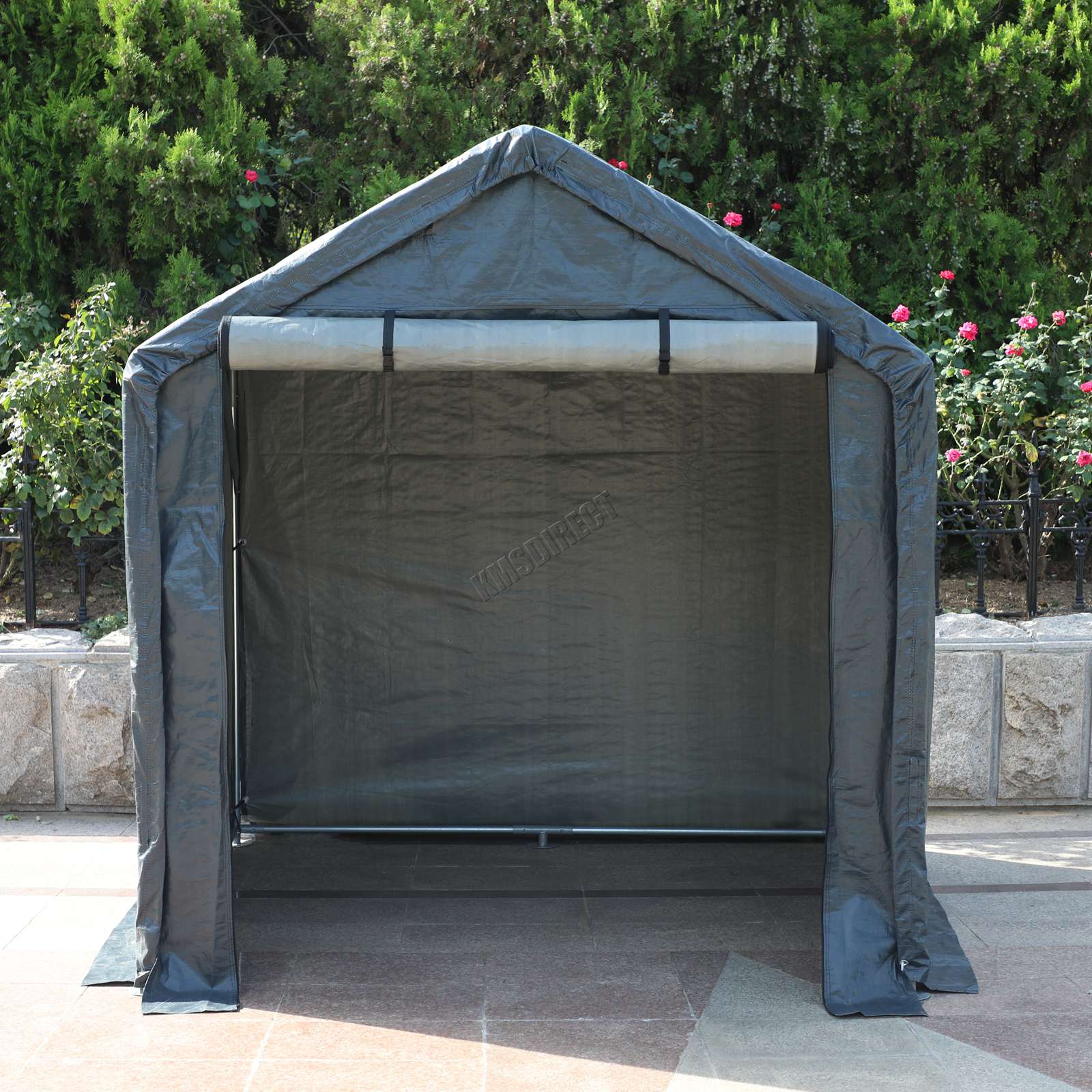 BIRCHTREE Garden Storage Tent Bike Shed Steel Frame Zipper Door ...