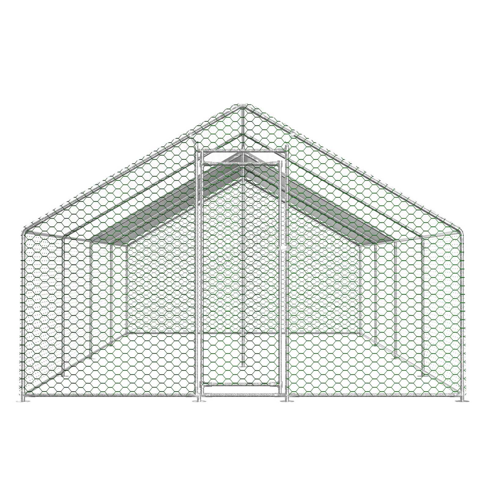 FoxHunter Chicken Run Cage Walk In Coop Poultry Hen Rabbit Kennel Hutch ...